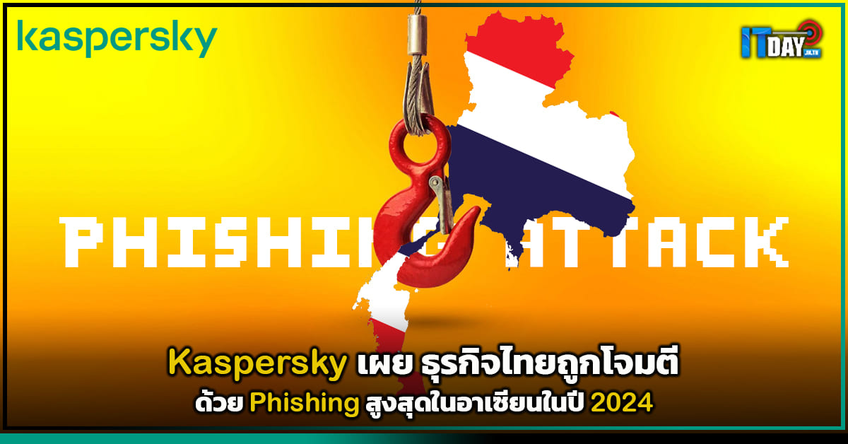 Kaspersky เผย ธุรกิจไทยถูกโจมตีด้วย Phishing สูงสุดในอาเซียน